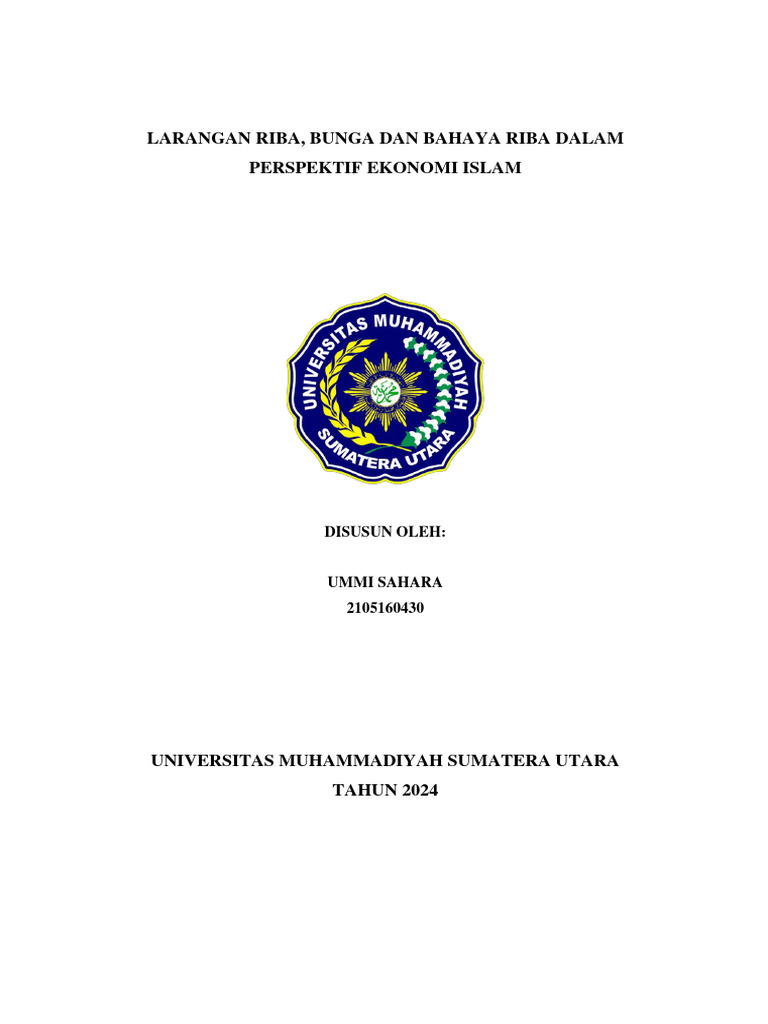 Larangan Riba, Bunga Dan Bahaya Riba Dalam Perspektif Ekonomi Islam | PDF