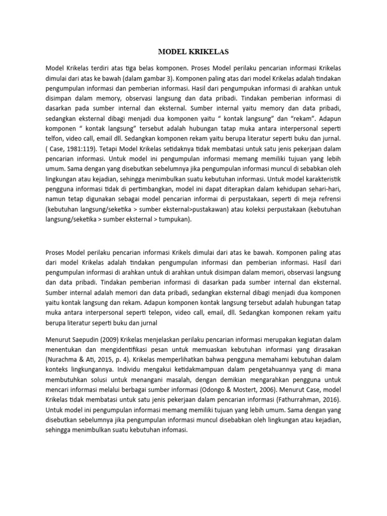 Model Krikelas | PDF