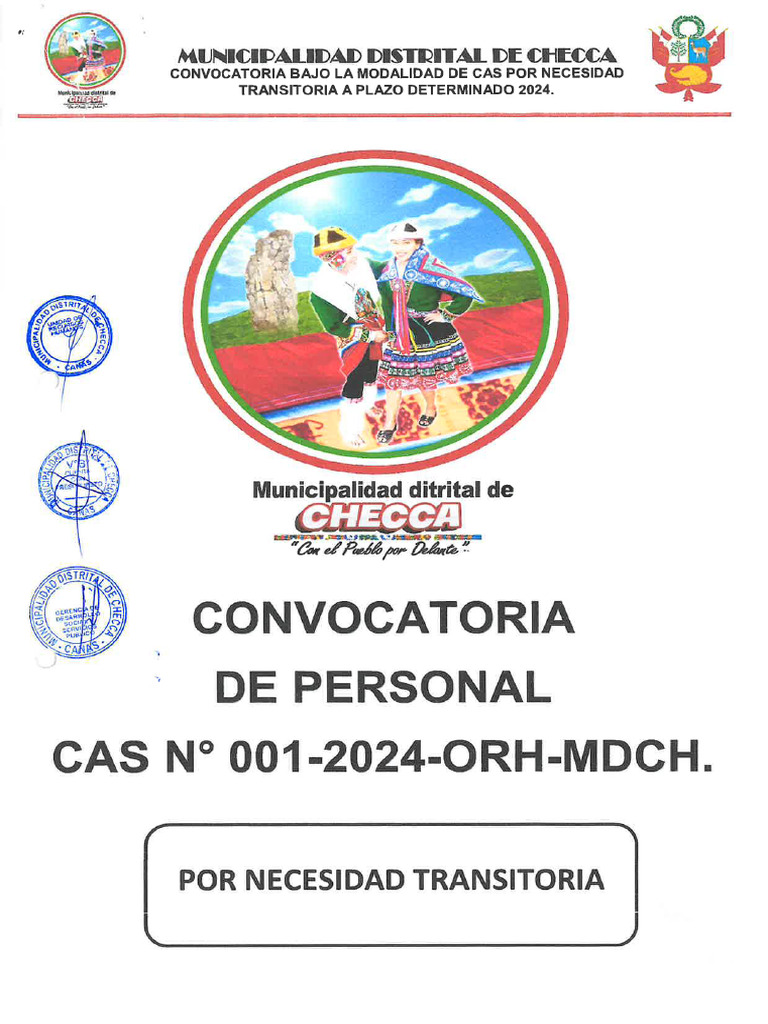 CONVOCATORIA CAS No001 2024 | PDF