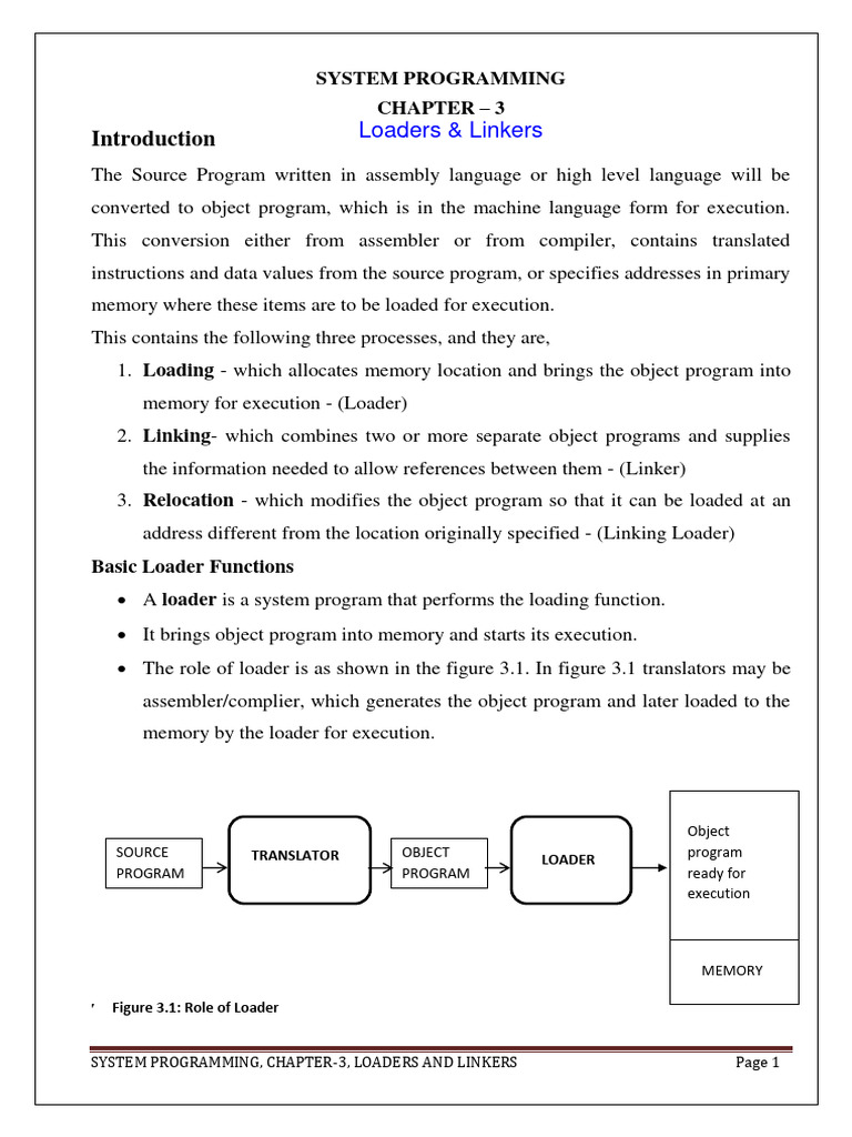 Ch3 Loaders and Linkers | Download Free PDF | Library (Computing) | Programming