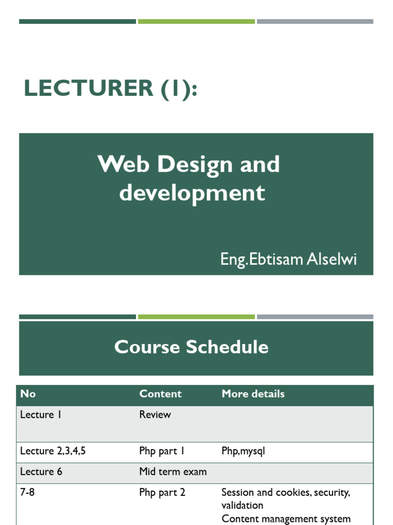 Web Development - Lec1 - Eng - Ebtisam ALselwi | PDF | World Wide Web ...