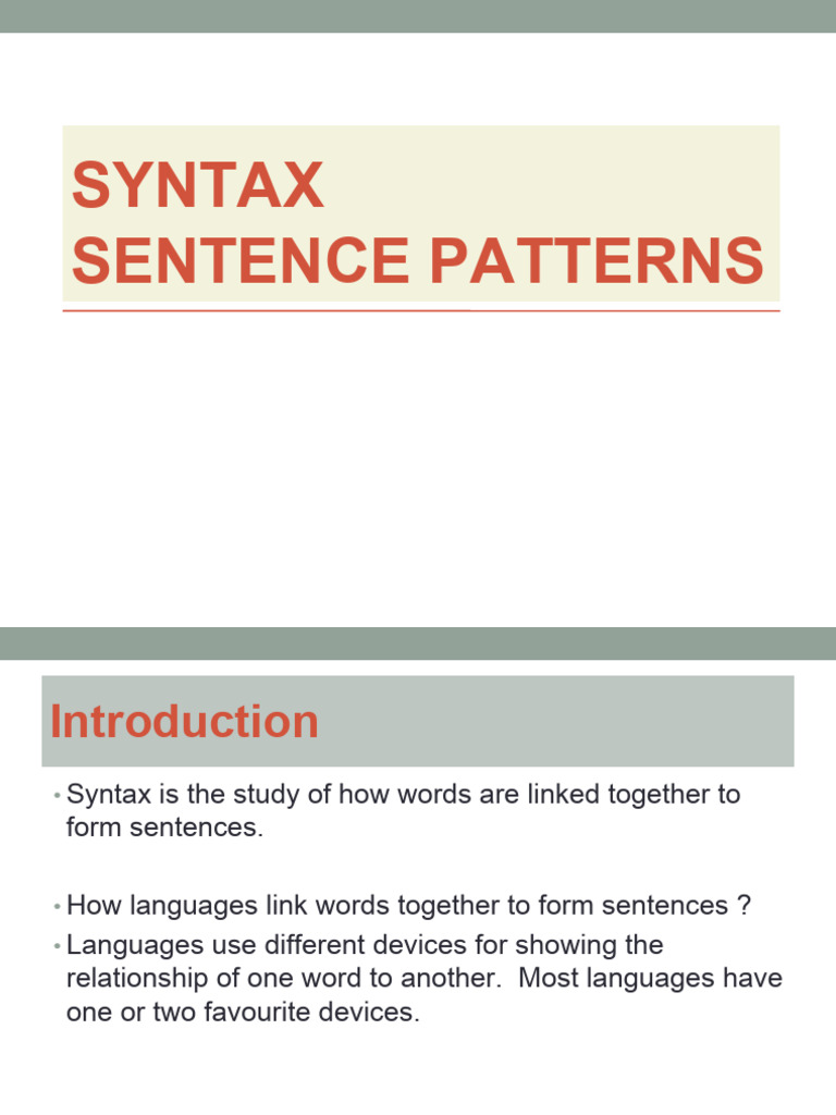 9 Syntax | Download Free PDF | Word | Grammar