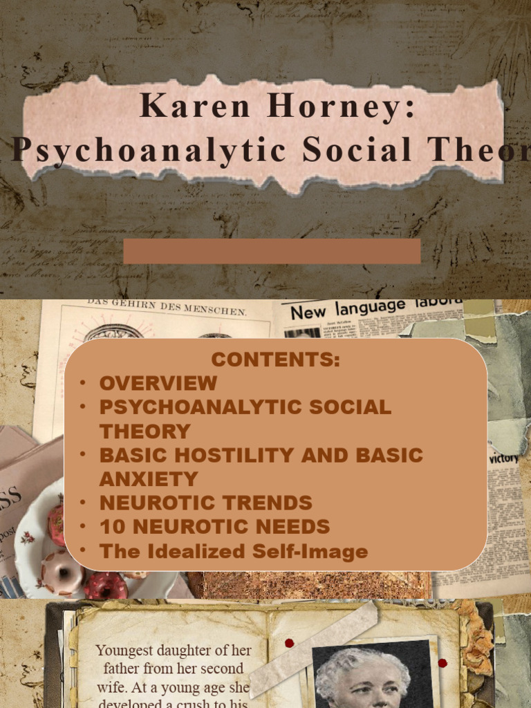 KAREN HORNEY Psychoanalytic Social Theory | PDF