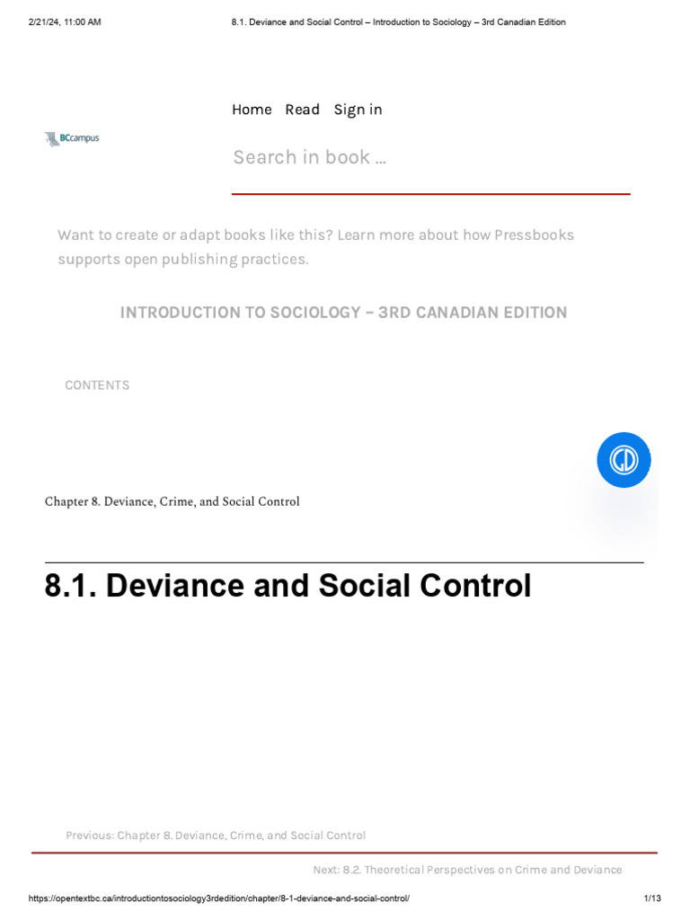 Understanding Deviance and Social Control | PDF | Deviance (Sociology ...