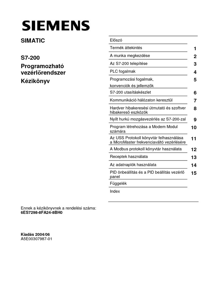Siemens S7-200 System Manual Hu | PDF