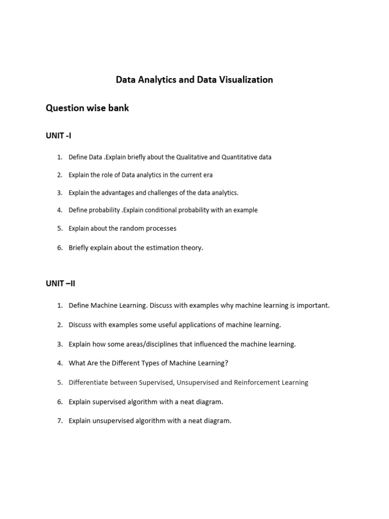ML Question Bank | PDF | Machine Learning | Regression Analysis
