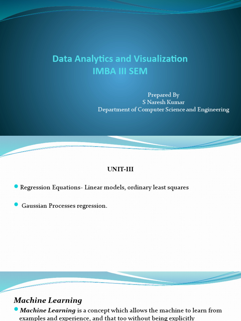 Unit Iii | PDF | Dependent And Independent Variables | Linear Regression
