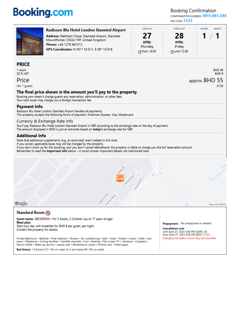 Radisson Blu Hotel | PDF | Payments | Exchange Rate