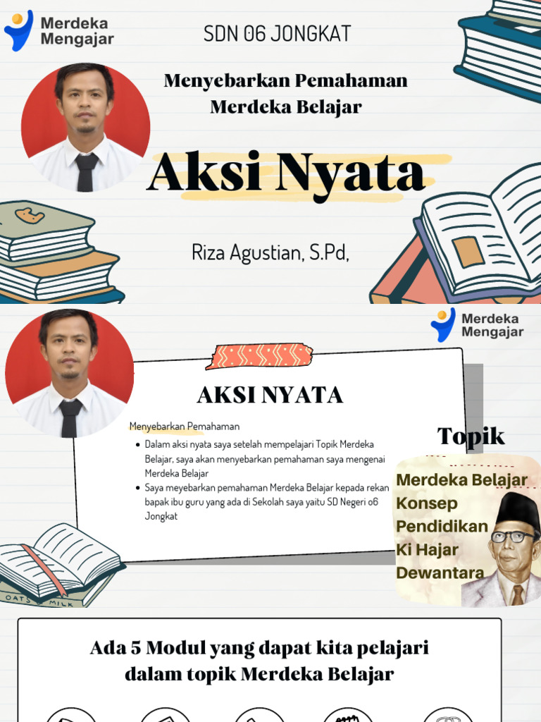 4 Aksi Nyata Merdeka Belajar Riza Agustian | PDF