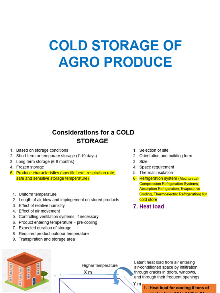 12RDL-Cold Storage Calculation | PDF | Air Conditioning | Refrigeration