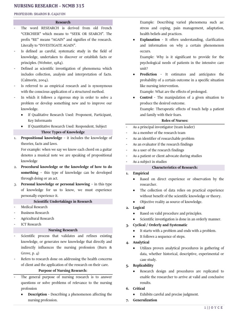 Nursing Research | PDF | Sampling (Statistics) | Statistics