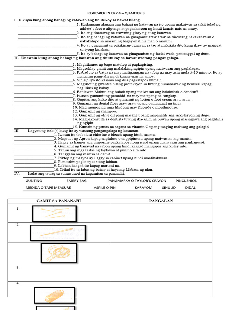 Reviewer in Epp 4-q4 | PDF