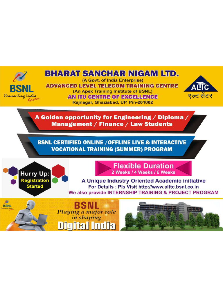 BSNL Student Training & Internships | PDF