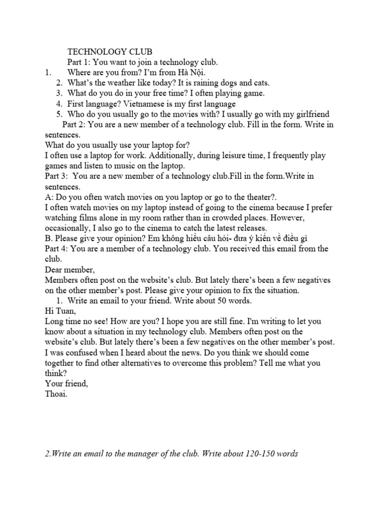 Technology Club | PDF | Human Communication | Communication