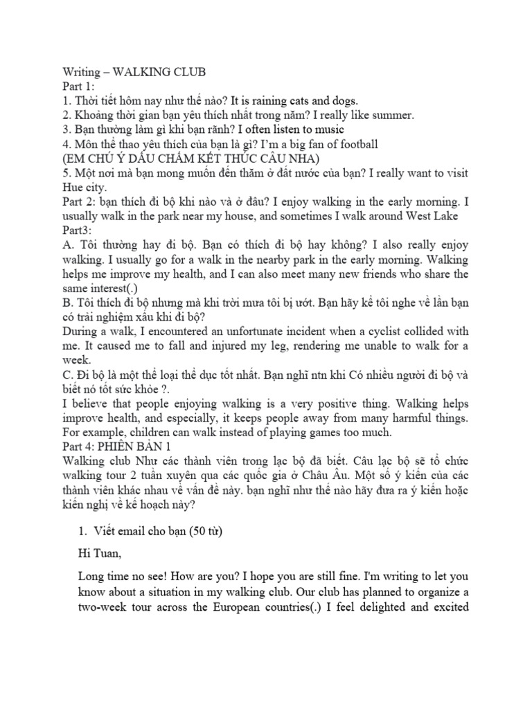 Walking Club | PDF