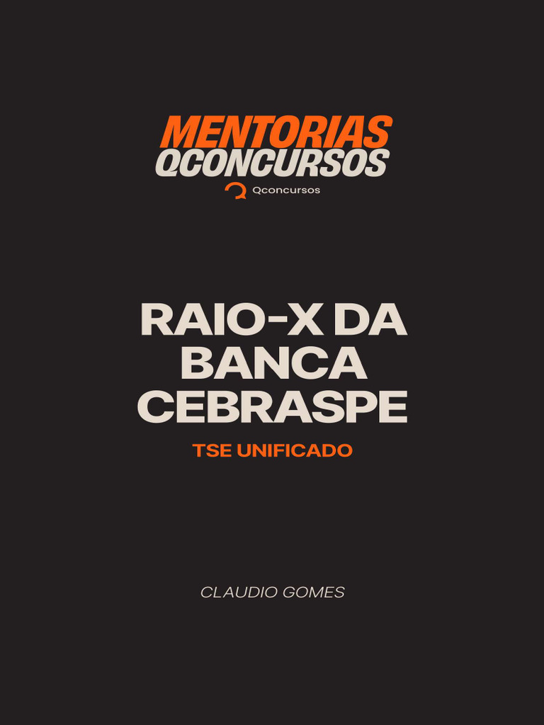 Raio-X Cebraspe - TSE | PDF