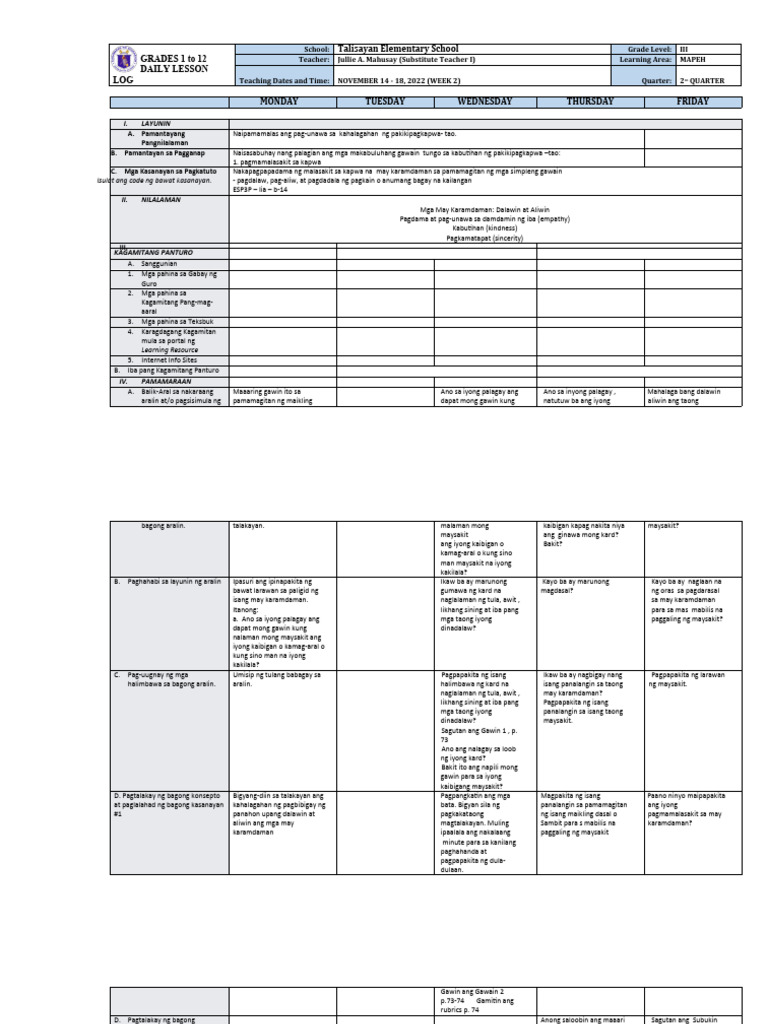 Esp3-Dll-Week 2 | PDF