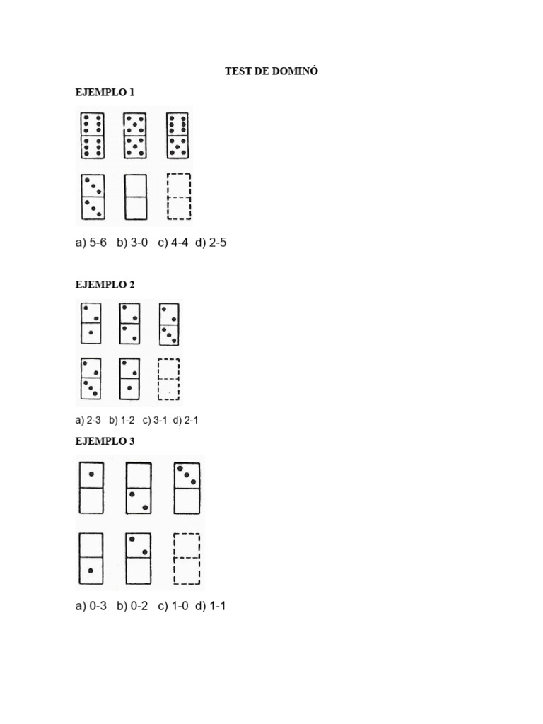 Test de Dominó-1 | PDF