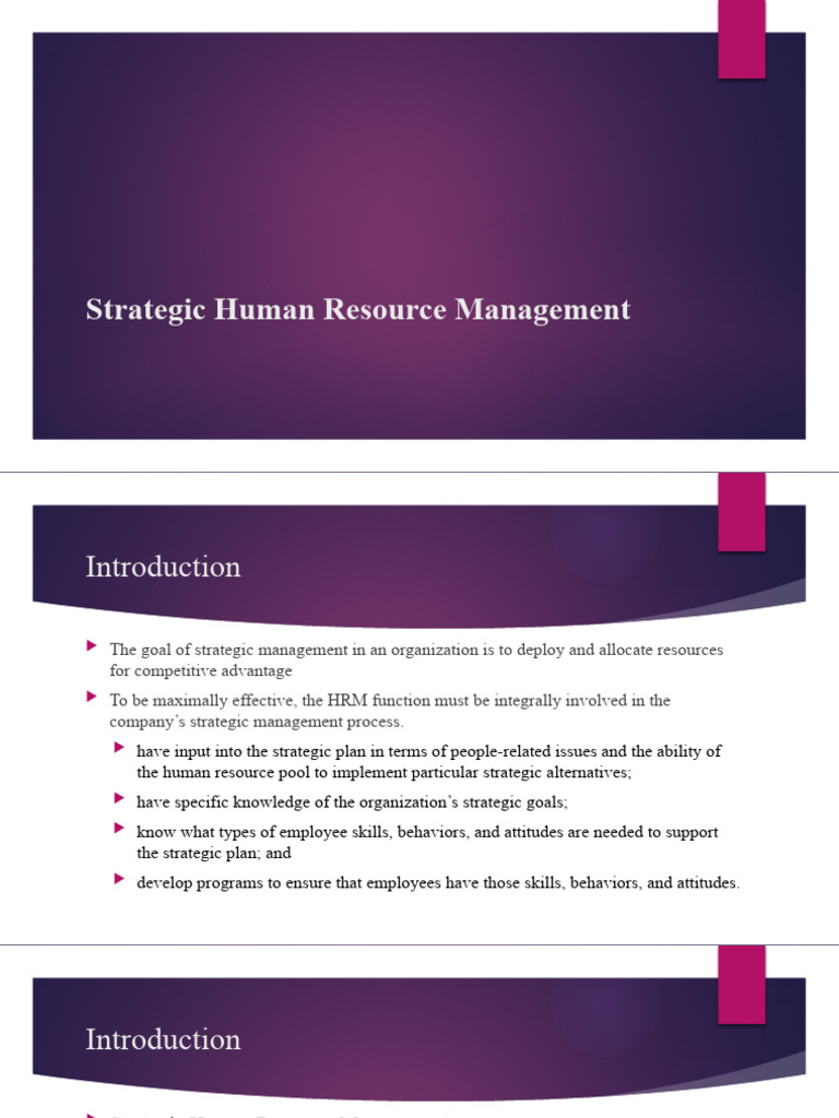 Chapter 2 Strategic Human Resource Management | PDF | Strategic Management | Human Resource ...