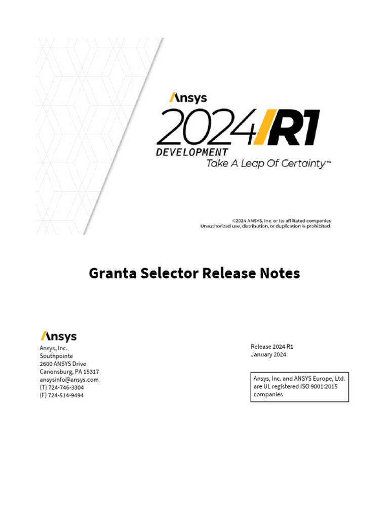 Granta Selector Release Notes | PDF | Trademark | Federal Food