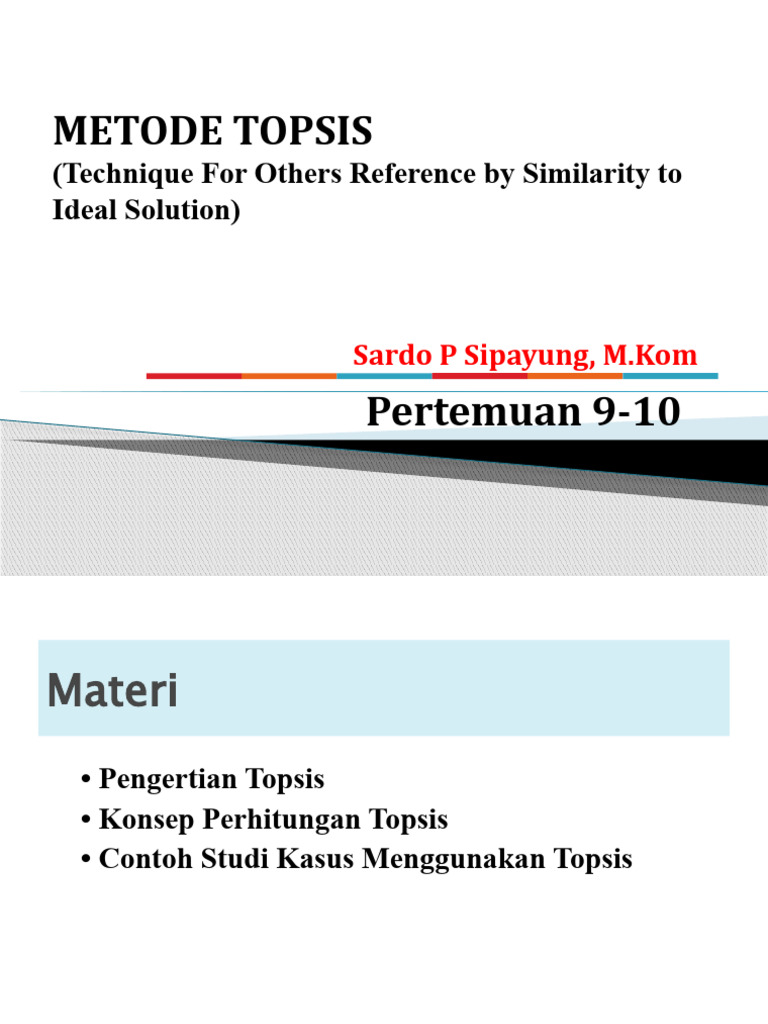 P9-Metode Topsis | PDF