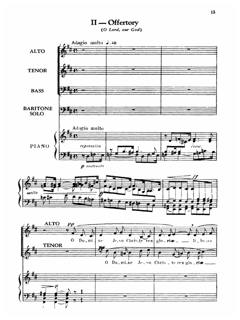 Fauré - Requiem - 2 - Offertorium | PDF