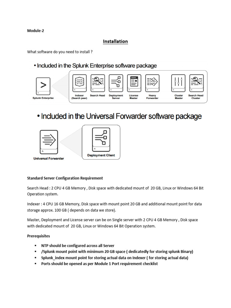 Module2 - Installation Splunk Page Navigation | PDF | Computer Data Storage | Hard Disk Drive