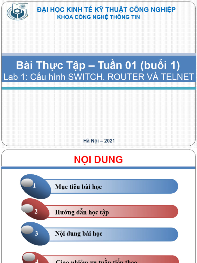 Lab1 - Slide - TTQTM - Cau Hinh Switch1 | PDF