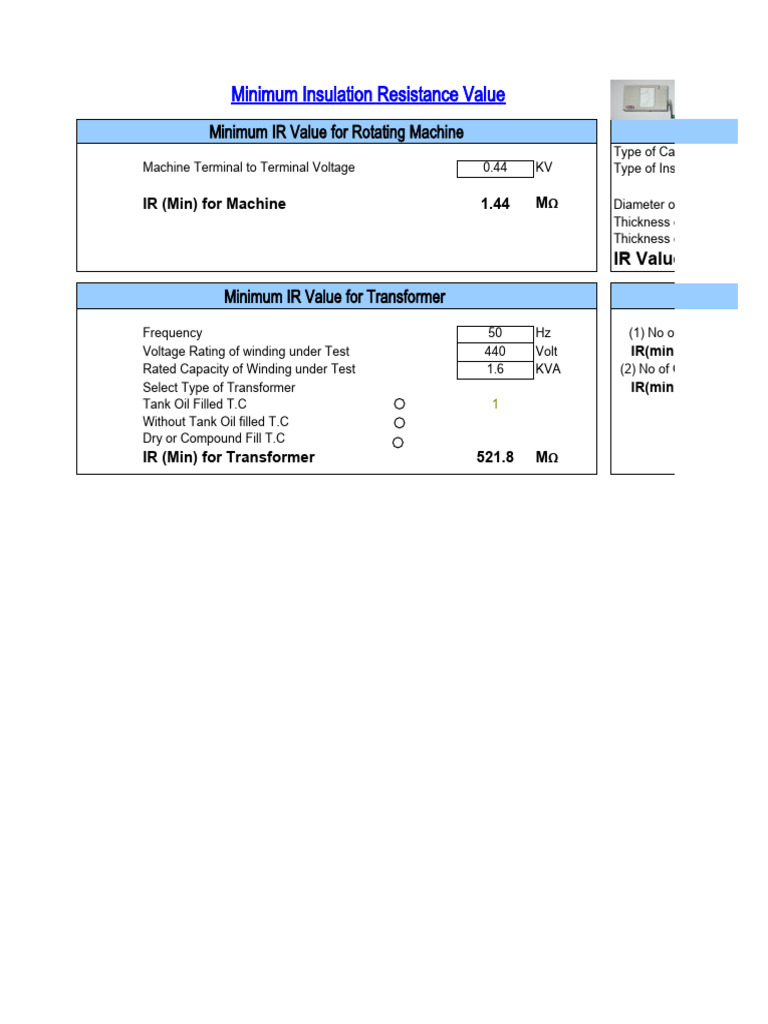 Insulation Resistance Value Measurement (1.8.23) | PDF | Insulator ...