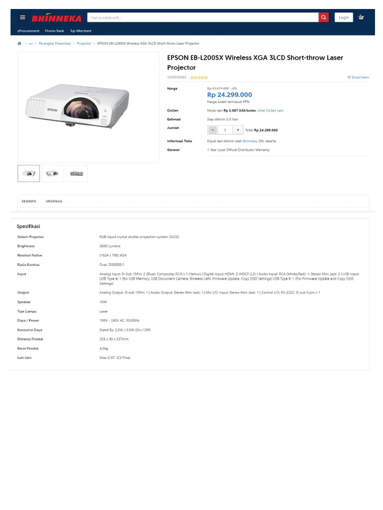 Spektek Projector, Printer Dan Scanner | PDF