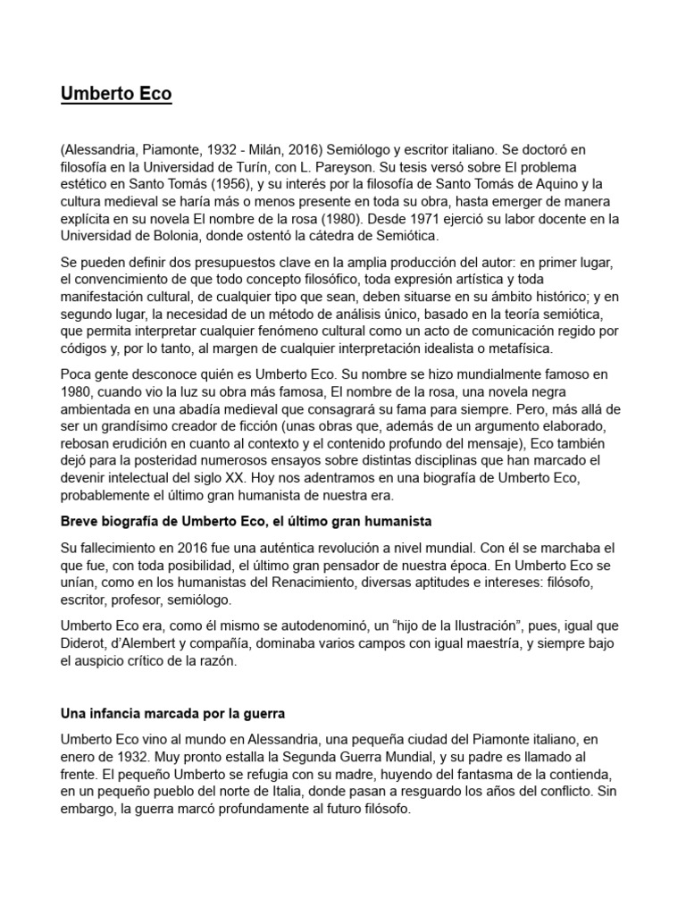 Umberto Eco | PDF
