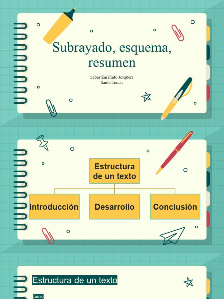 Subrayado, Esquema, Resumen | PDF