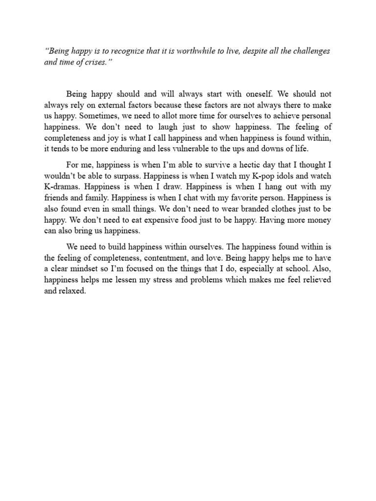 Being Happy | PDF | Self-Improvement