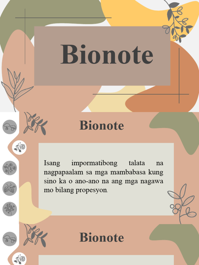 BIONOTE | PDF