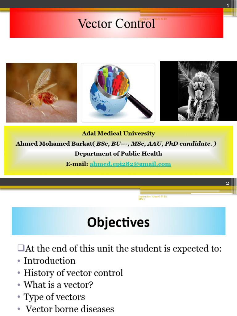 VC - 01 Introduction To Vector Control | PDF | Ddt | Malaria