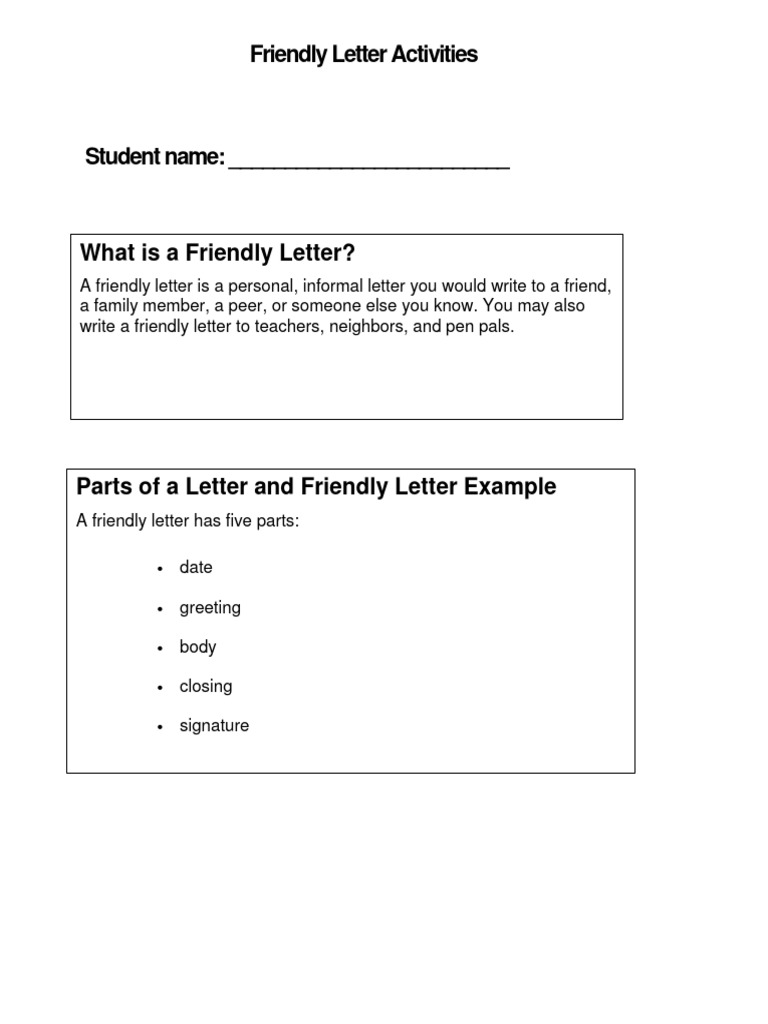 Writing A Letter | PDF