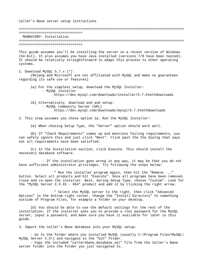 Installation Instructions | PDF | My Sql | Databases