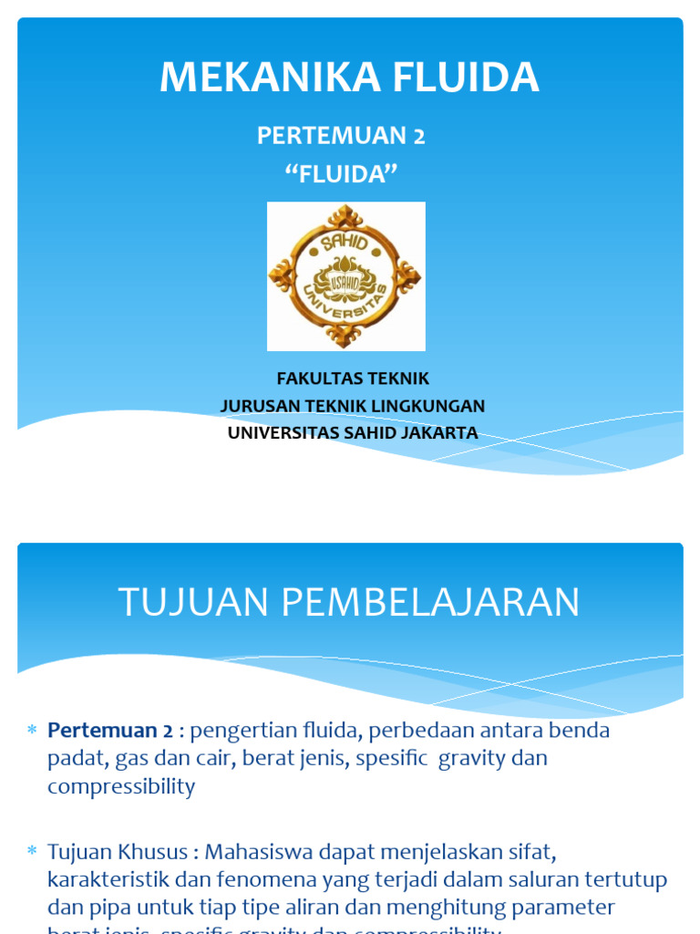 Pertemuan 2 - FLUIDA | PDF