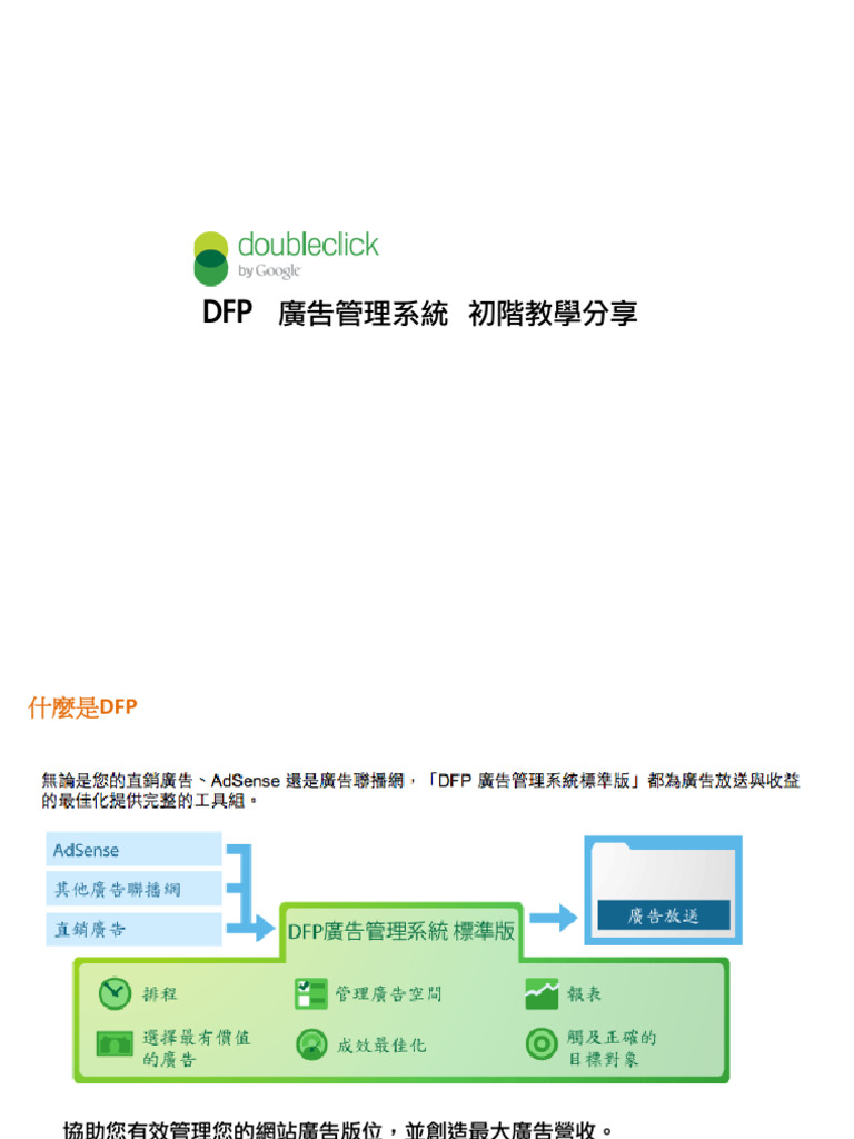 DFP 廣告管理系統 初階教學分享 | PDF