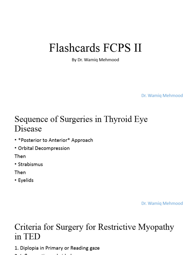 Flashcards FCPS II 1 | PDF | Human Eye | Vision