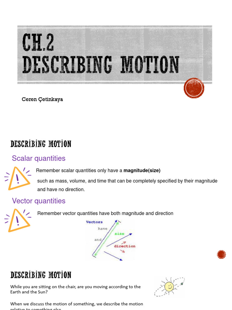 PREP CH2 - Motion Lesson Slides | PDF | Velocity | Speed