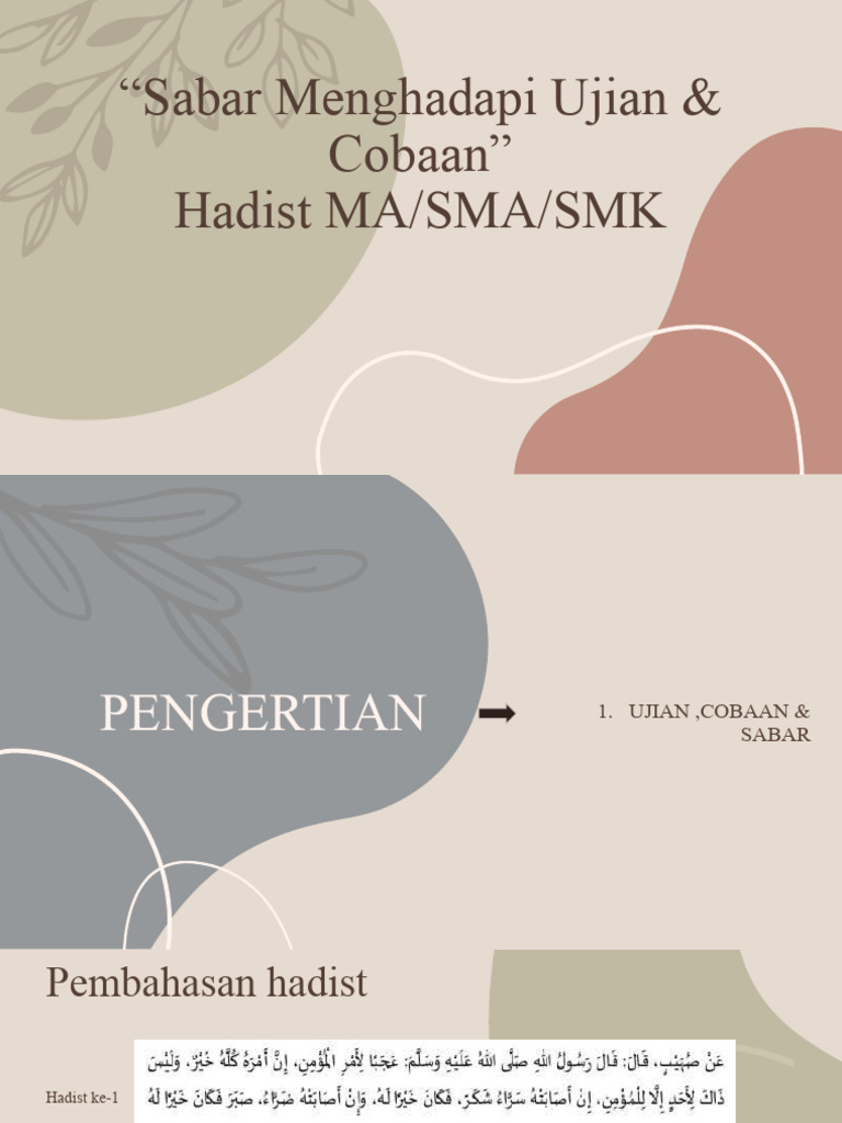 Sabar Menghadapi Ujian & Cobaan | PDF