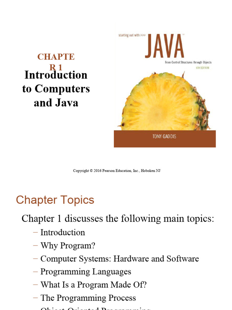 CSO Gaddis Java Chapter01 6e | PDF | Java (Programming Language) | Programming