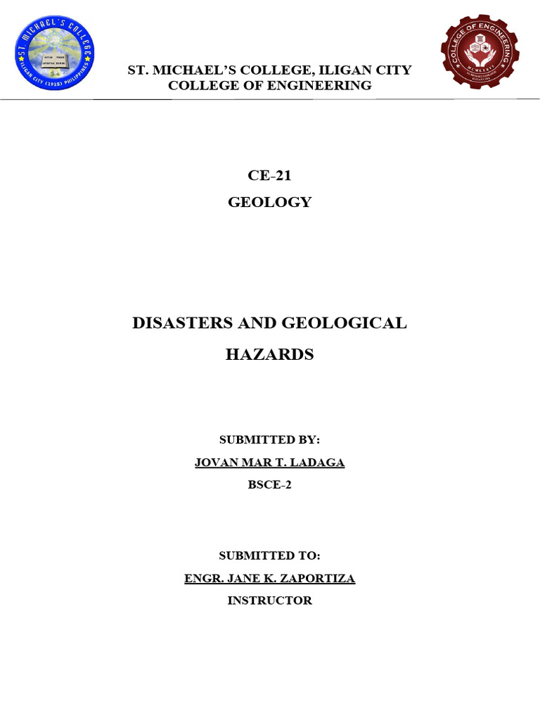 Disasters and Geological Hazardss | PDF