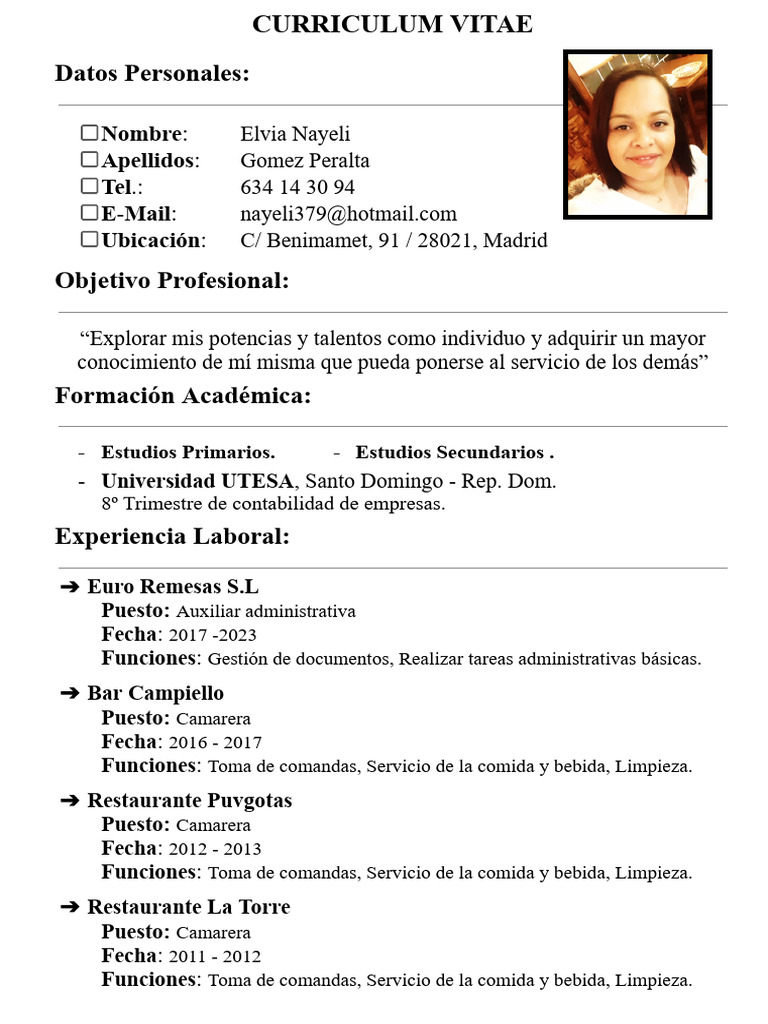 Elvia Nayeli CV | PDF
