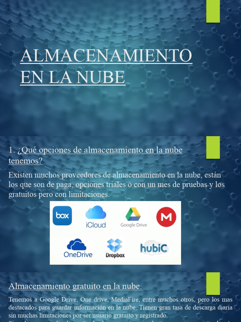 Almacenamiento en La Nube Diapositiva | PDF | Computación en la nube | No Sql