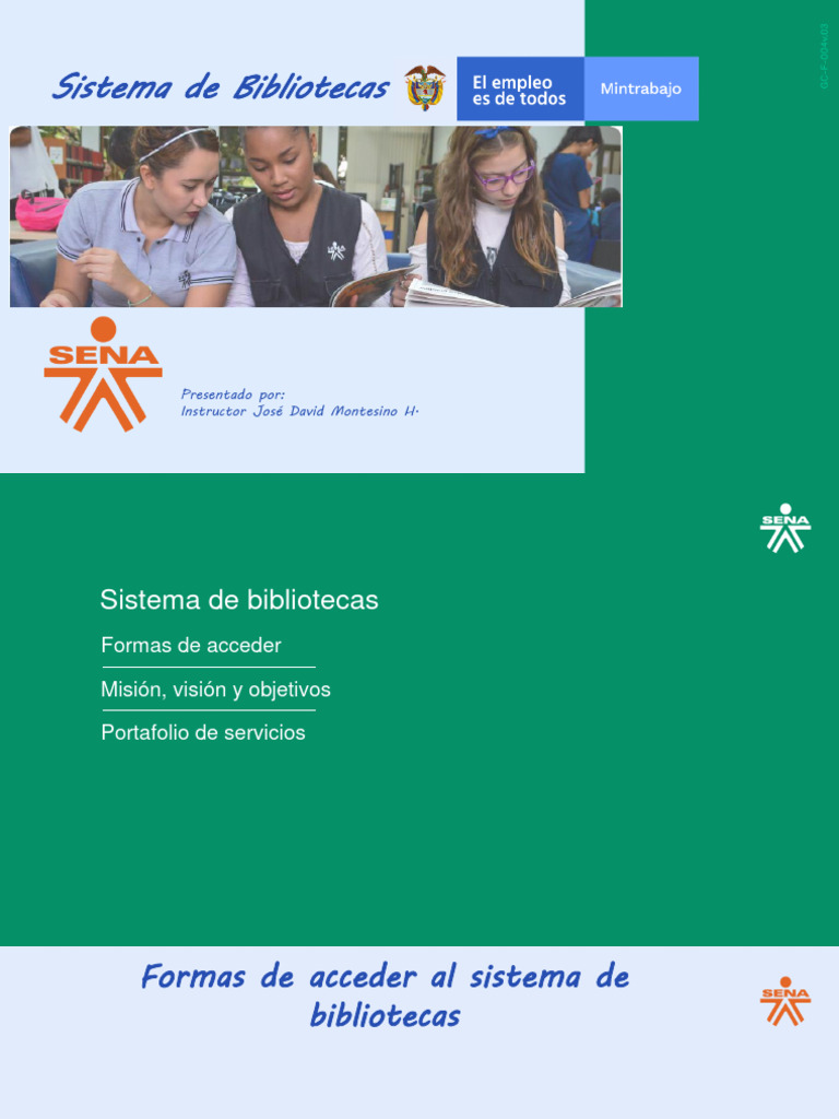 Presentacion Sistema de Bibliotecas | PDF | Bibliotecas | Internet