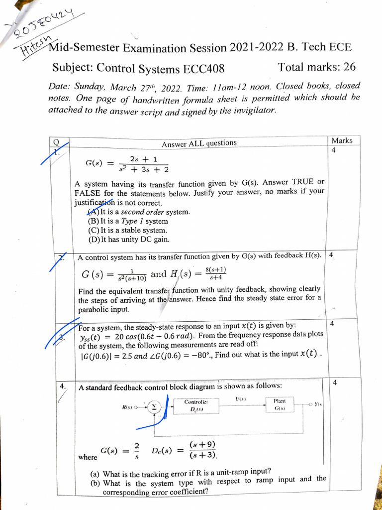 4th Sem Mid Sem | PDF