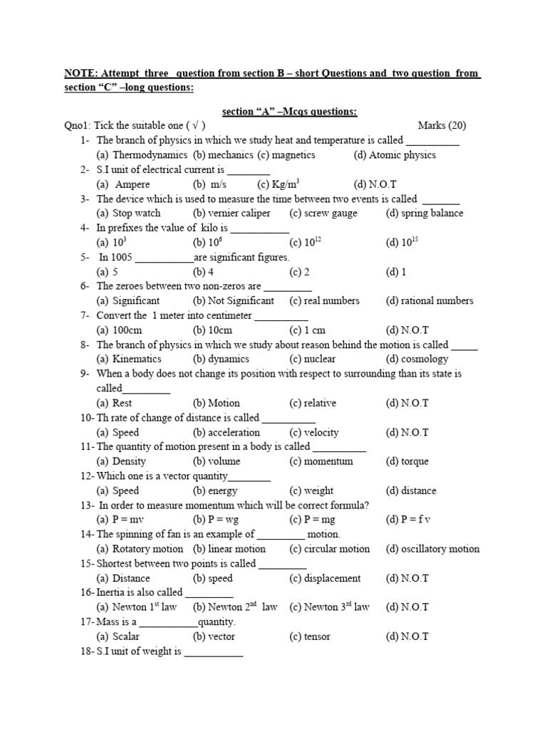 9th Class Physics | PDF | Force | Momentum