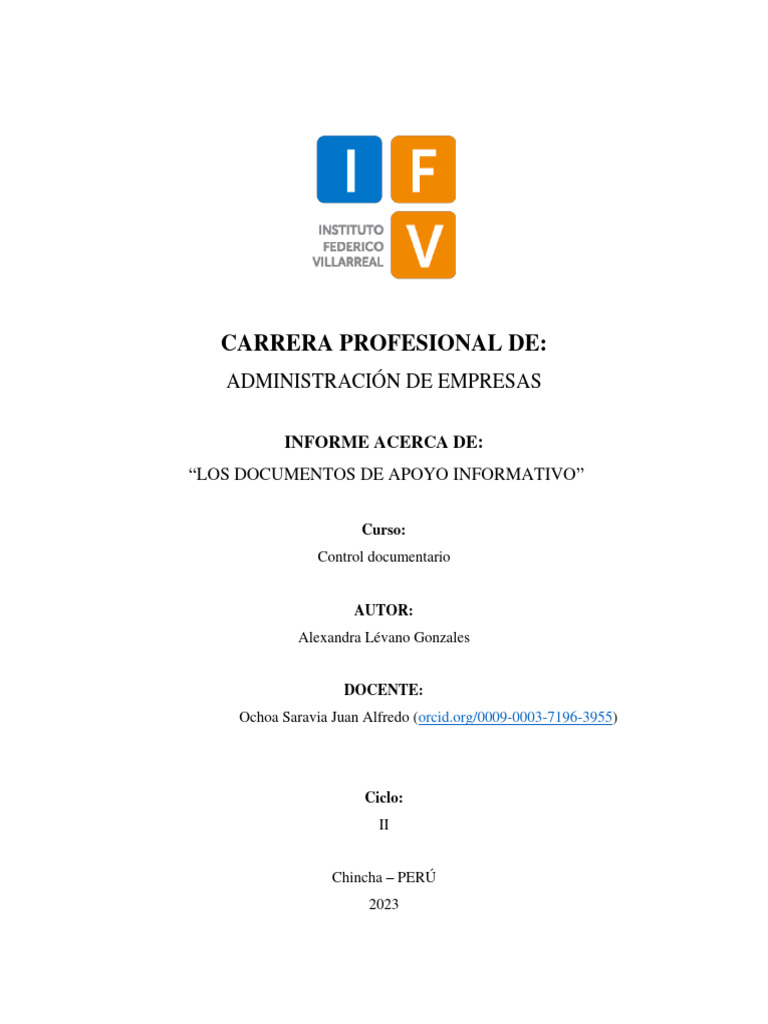 Informe N 3 Documentos De Apoyo Informativo Pdf Documento Business